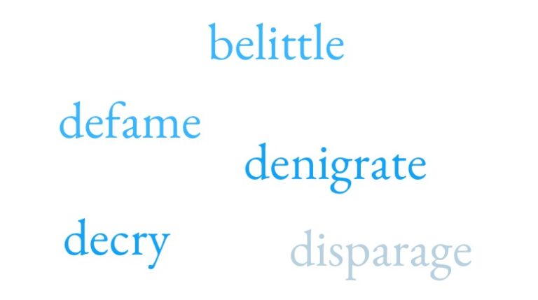 【非難する、軽視する、批判する】disparage, denigrate, belittle, defame, decry【類義語から学ぶ ...
